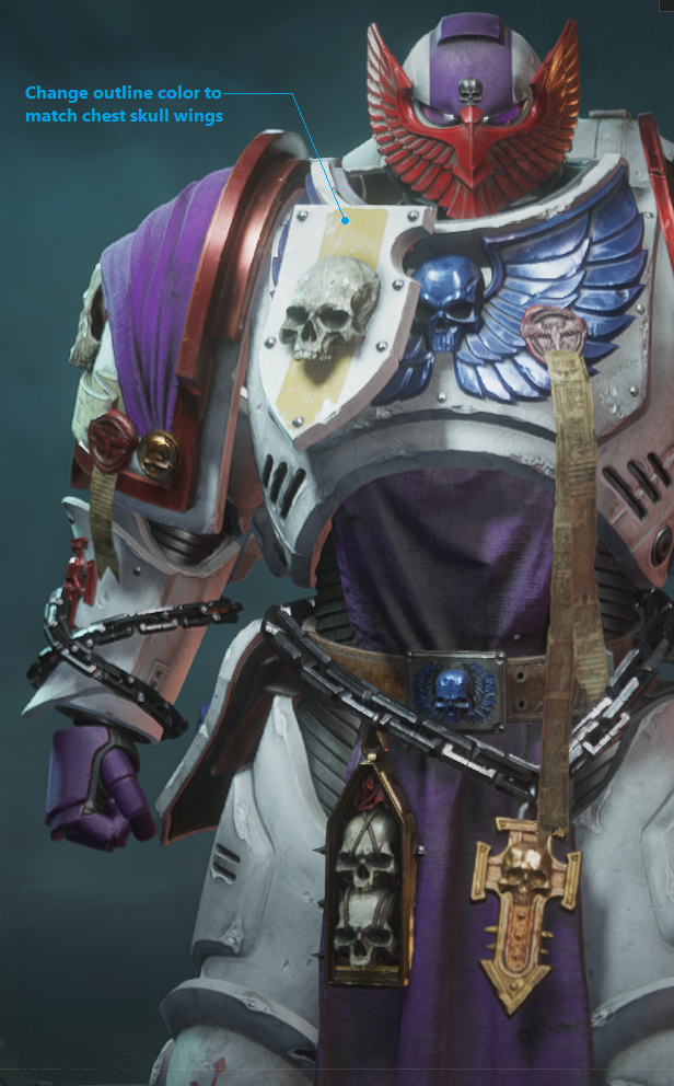 Bulwark Breastplate relic tier Line Color does not change together with ...