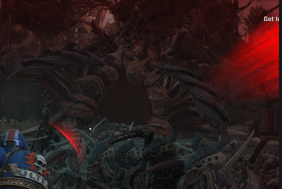 Tyranid pod lands on player, gets stuck in pod - Space Marine 2