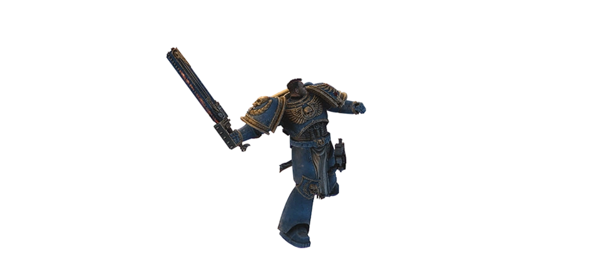 Throw chainsword/Juggernaut sprint - Space Marine 2