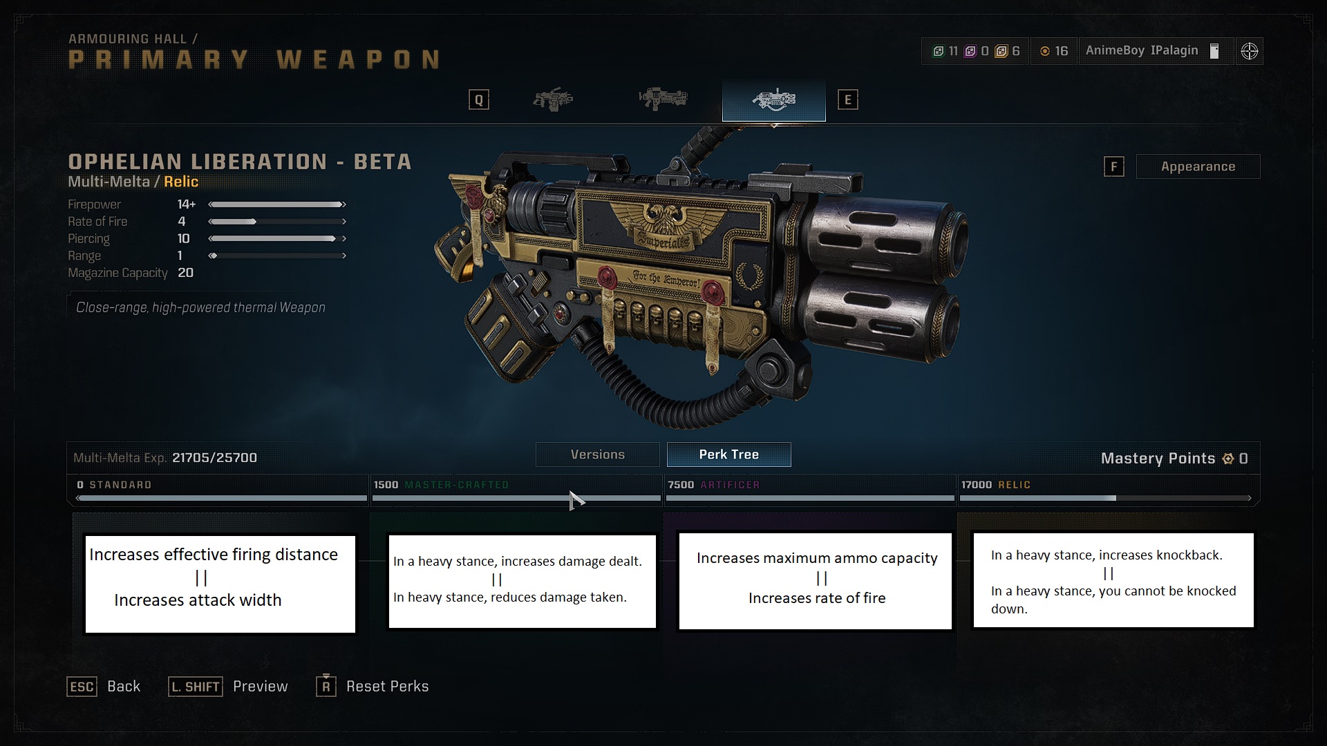 Reworked sniper and heavy perks. It is also possible to rework weapon ...