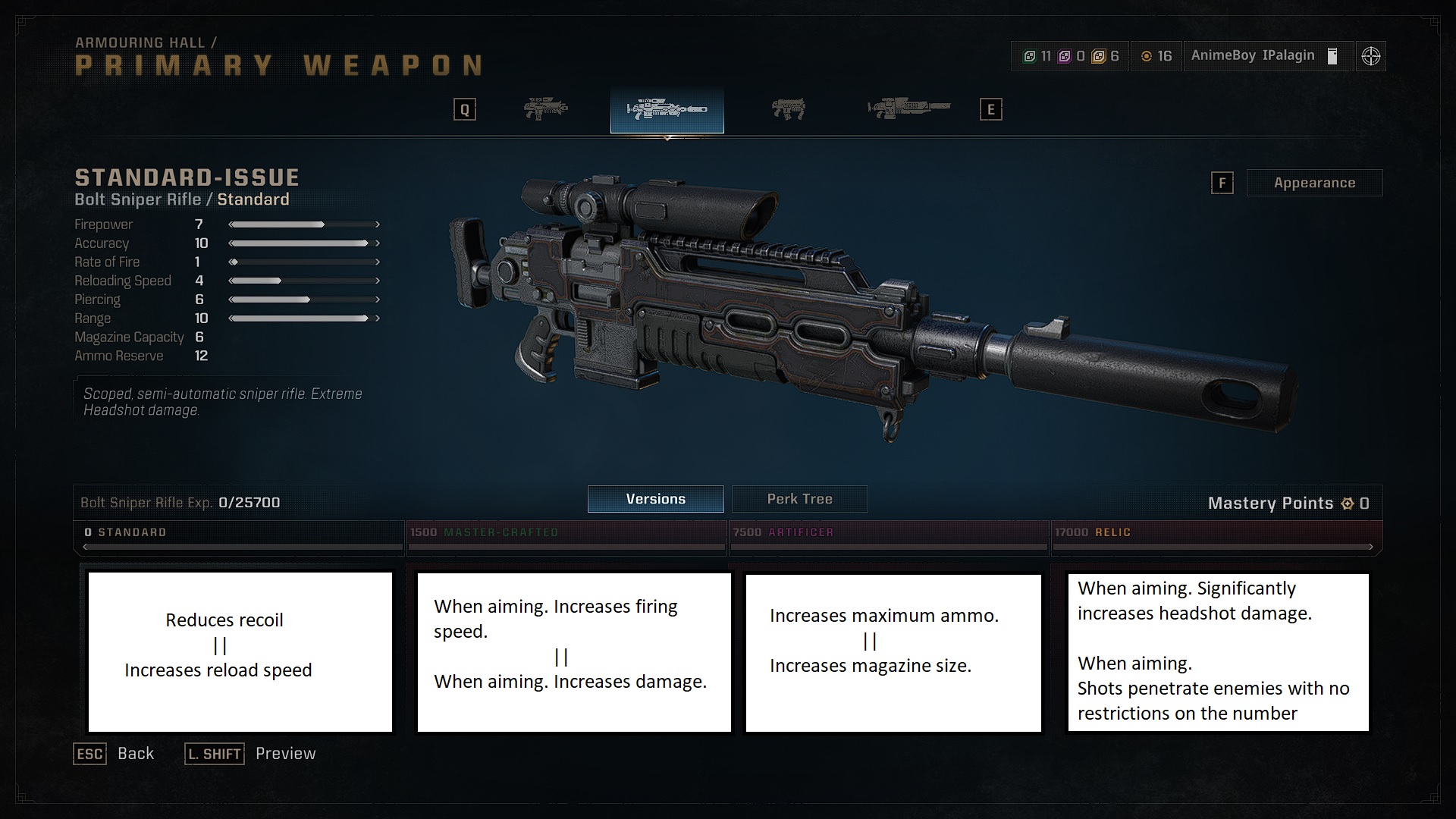 Reworked sniper and heavy perks. It is also possible to rework weapon ...