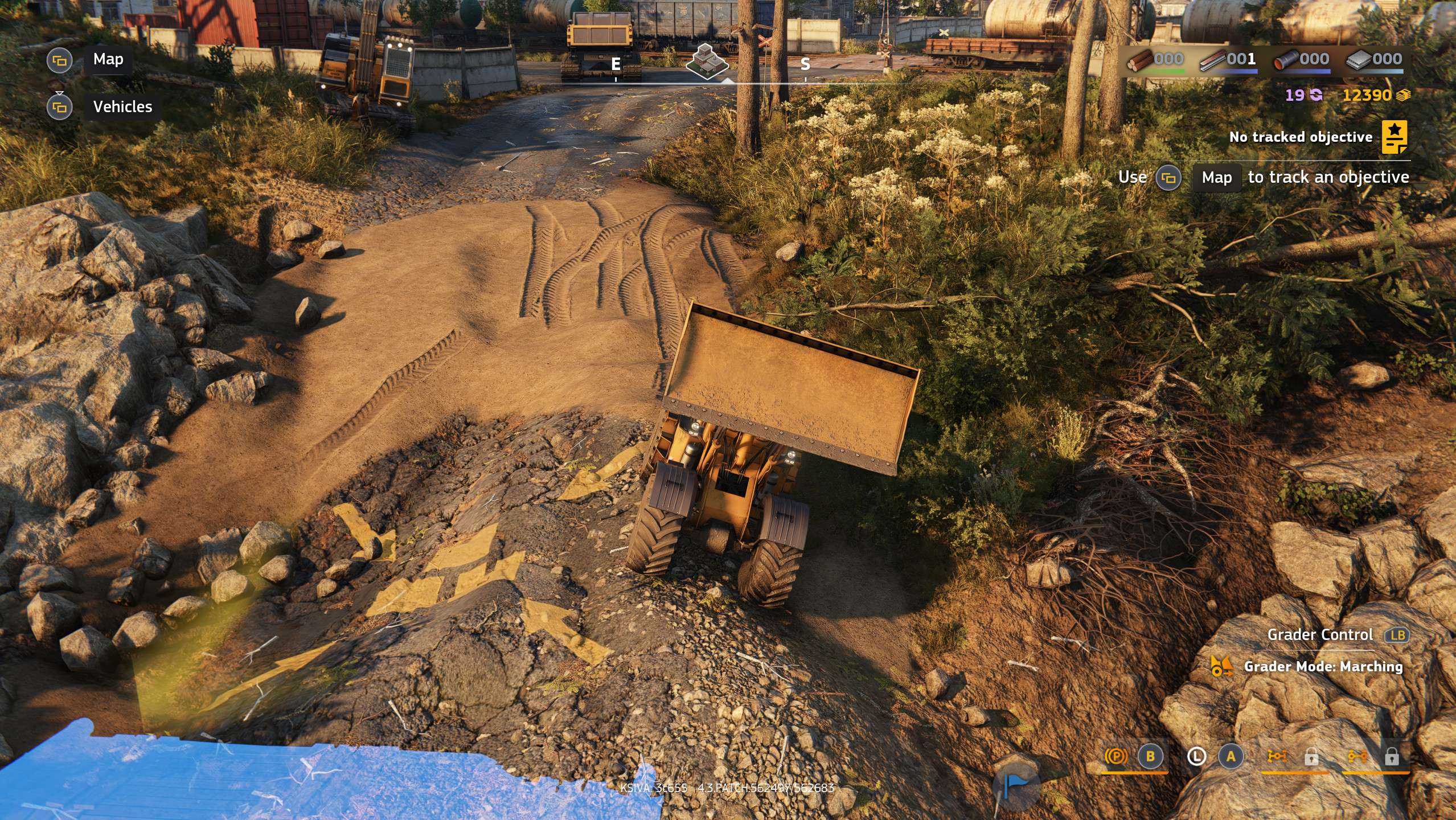 Sunken. Can't poor sand in a certain area. - RoadCraft