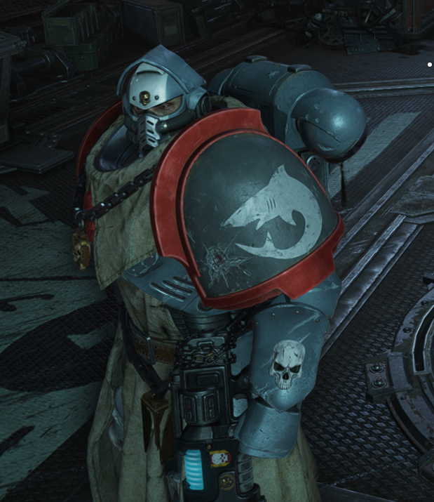 Carcharodon Pauldron Icon off-centre - Space Marine 2