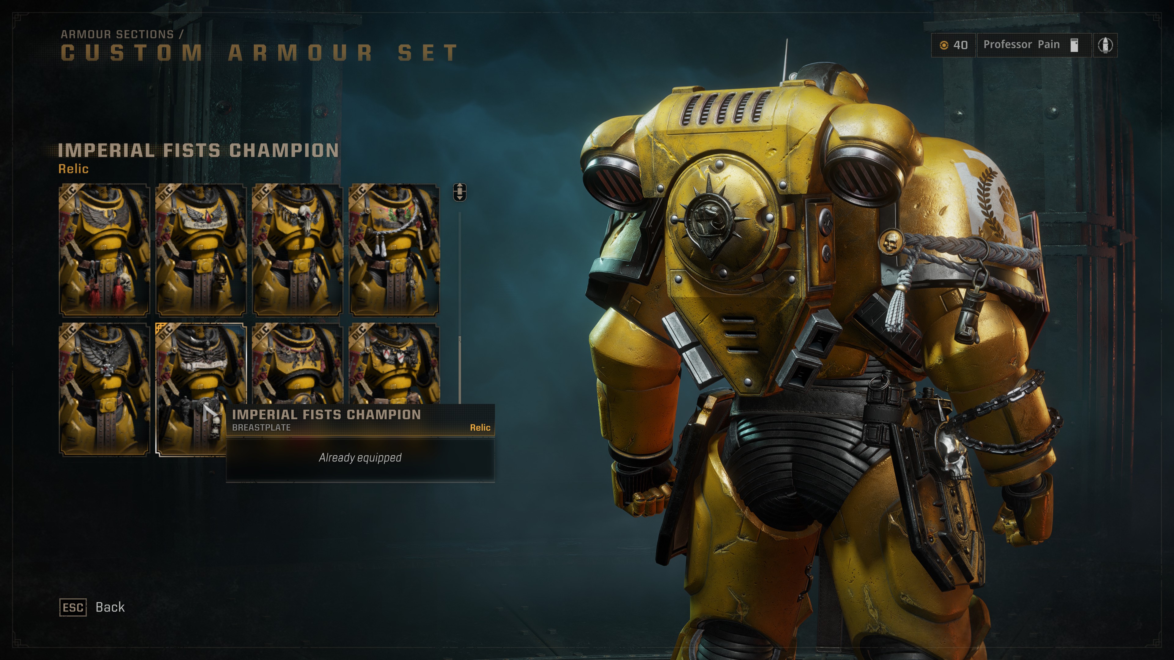 "Lower back" plate is missing from Imperial fist champion torso armour ...