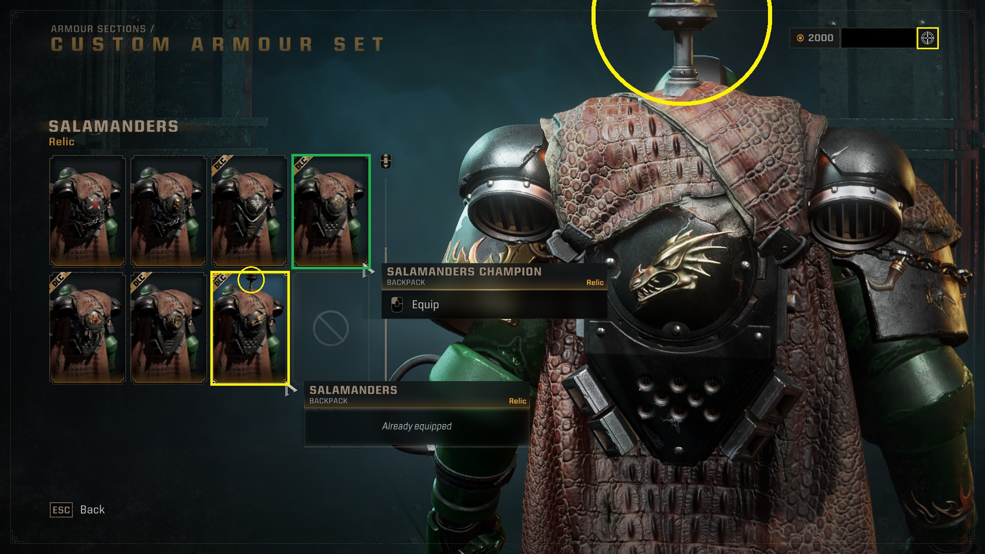 Salamanders' Champion&Chapter Pack Cosmetics - Space Marine 2