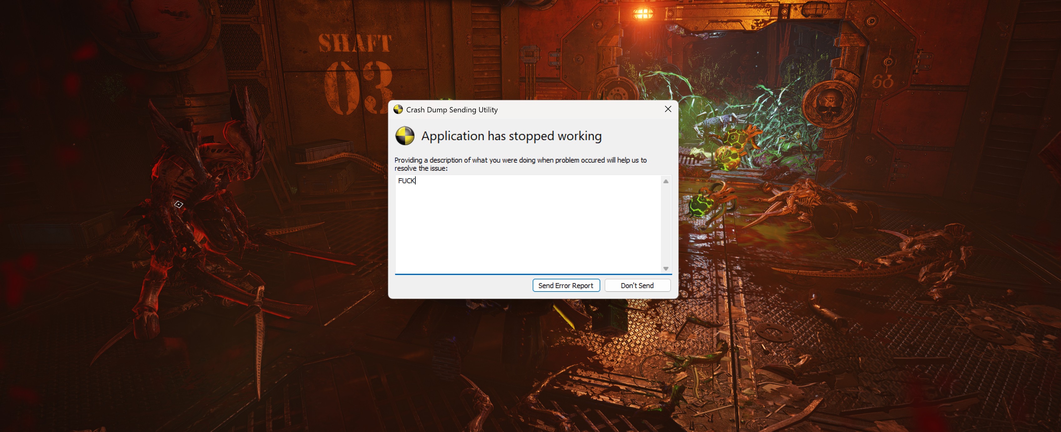 Game crashes on Reclamation Map. - Space Marine 2