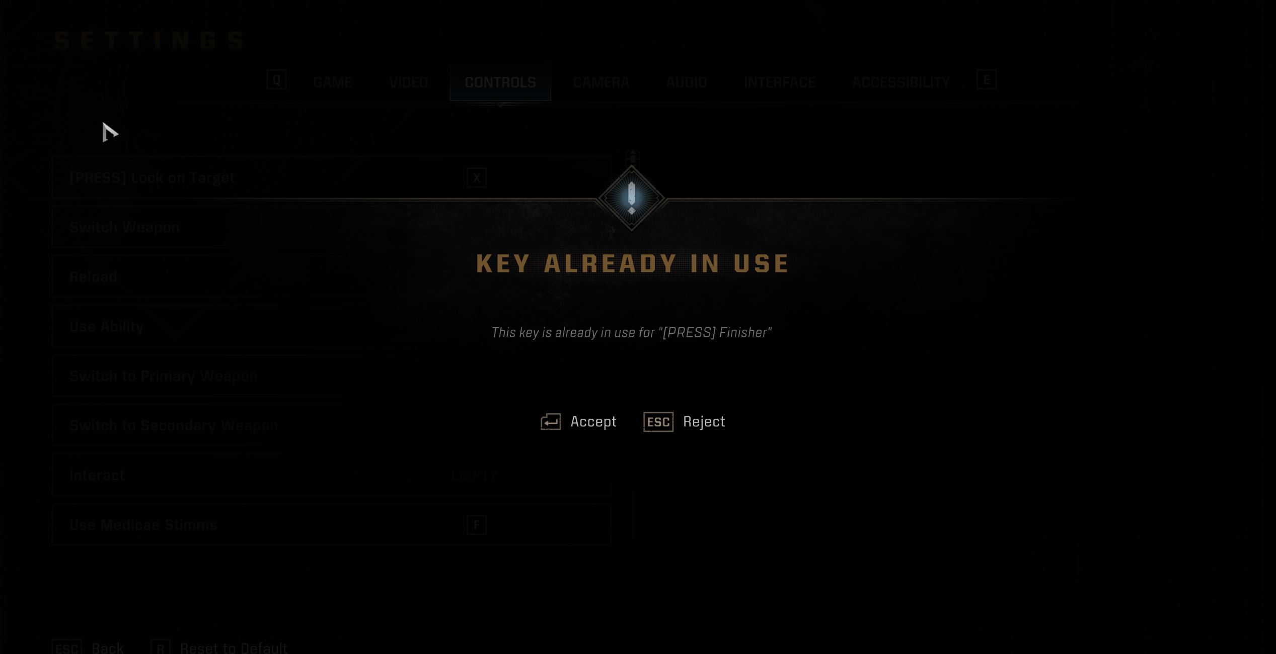 Mouse and Keyboard Keybind Bug - Space Marine 2